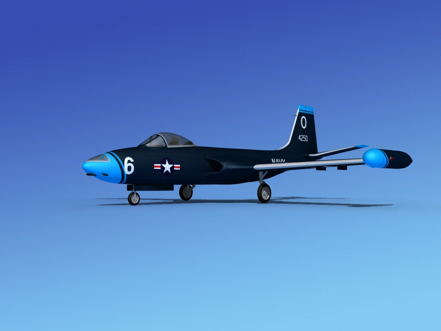 3d Cockpit F2h Banshee Jet Fighter