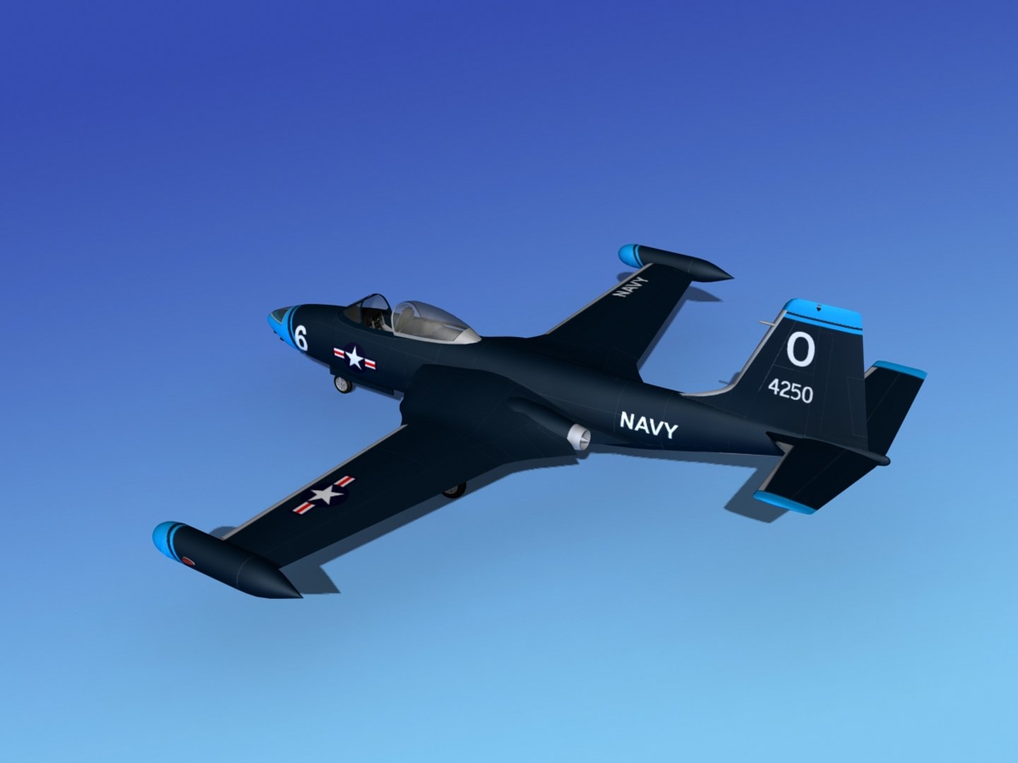3d Cockpit F2h Banshee Jet Fighter