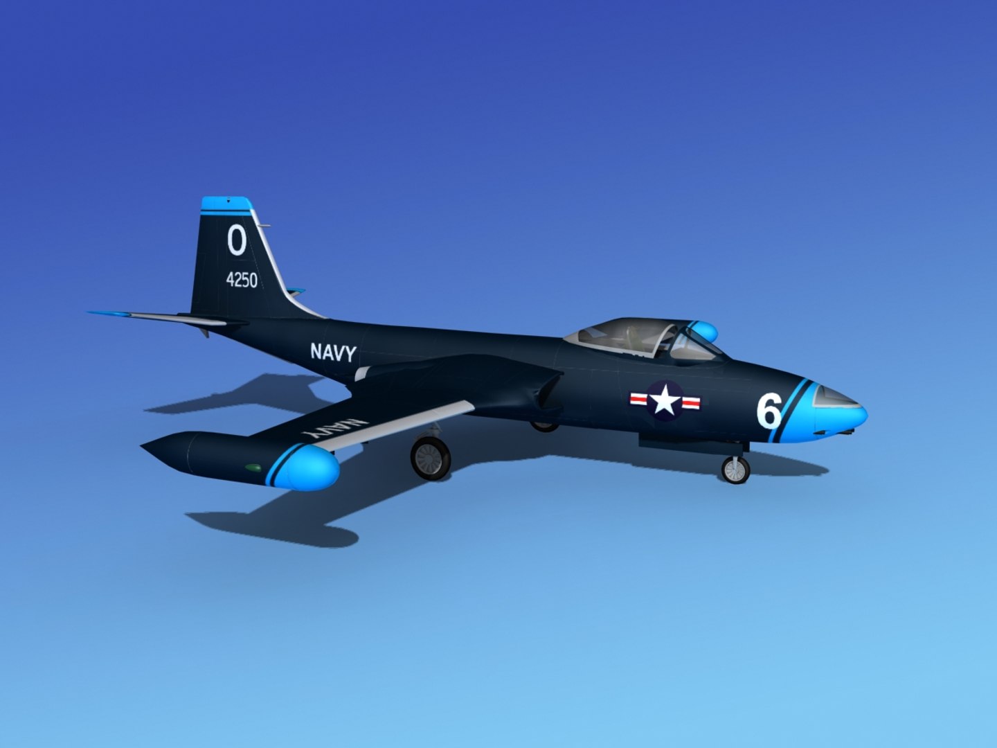 3d Cockpit F2h Banshee Jet Fighter