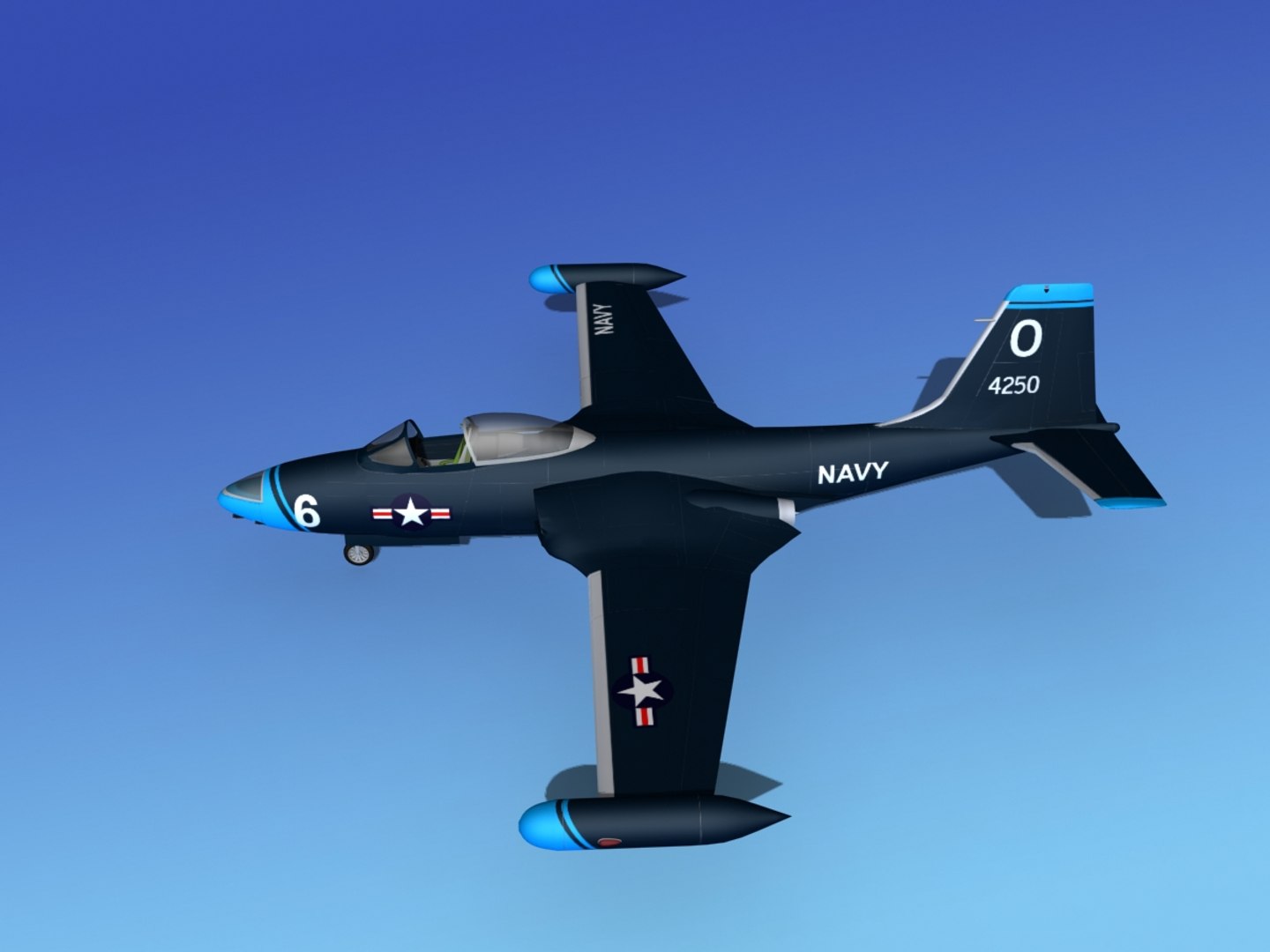 3d Cockpit F2h Banshee Jet Fighter