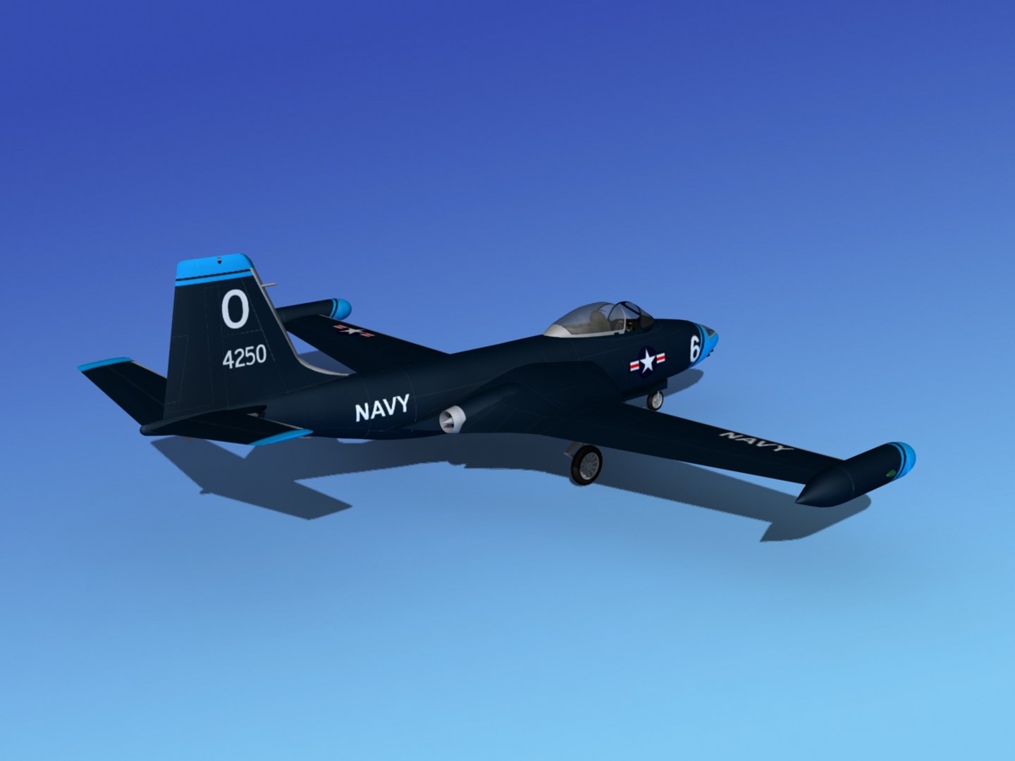 3d Cockpit F2h Banshee Jet Fighter