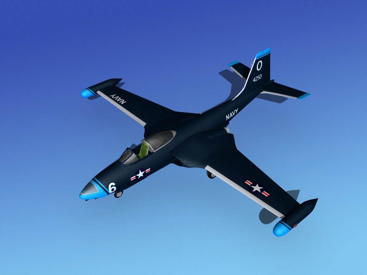 3d Cockpit F2h Banshee Jet Fighter
