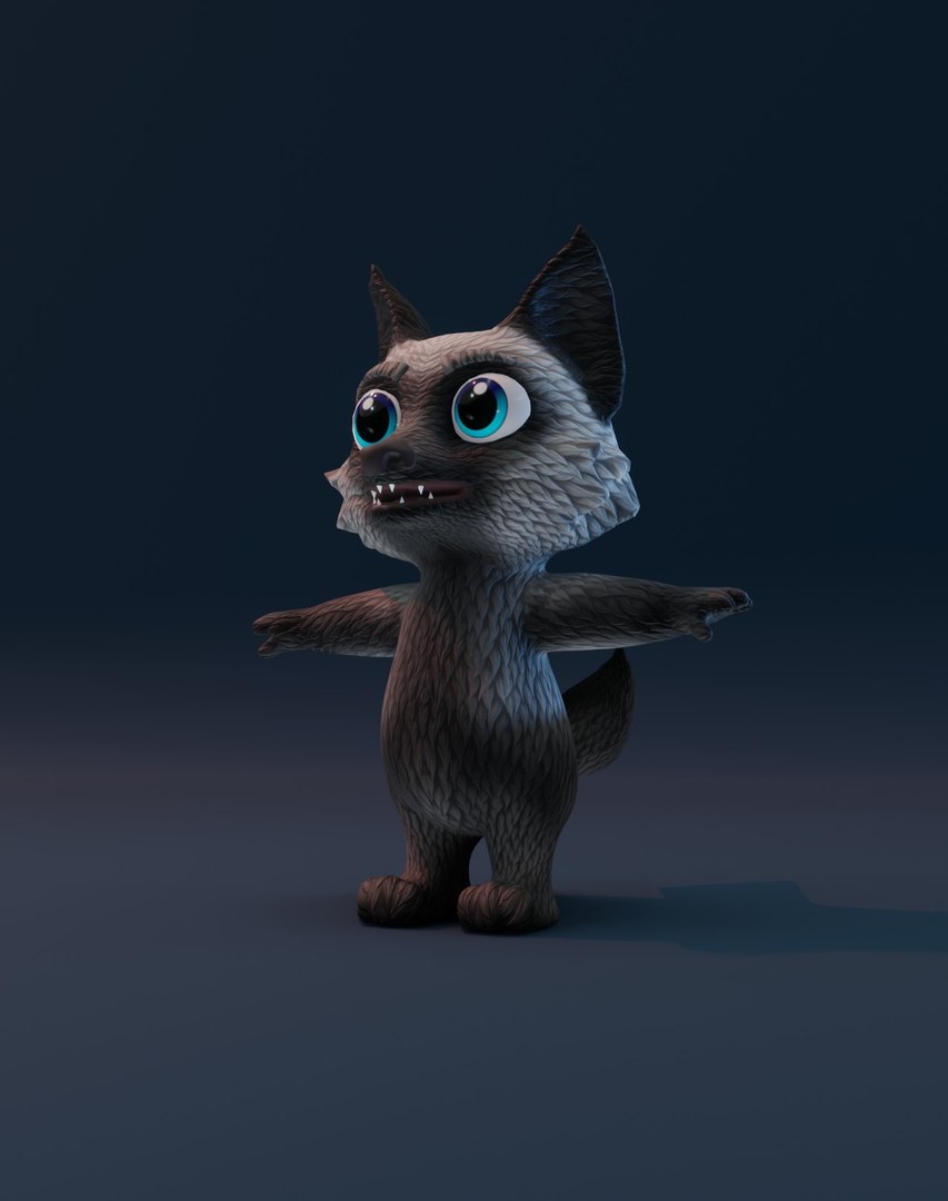 Cartoon Silver Fox 3D Model 3D Model - TurboSquid 1845819