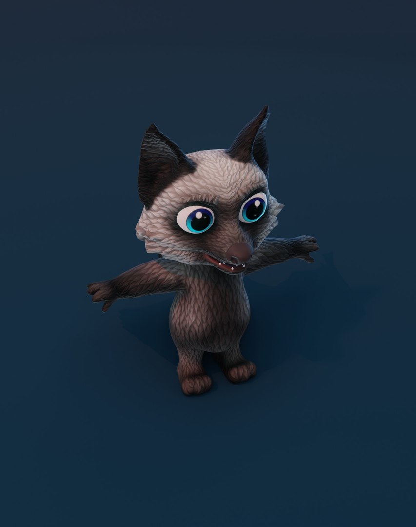 Cartoon Silver Fox 3D Model 3D Model - TurboSquid 1845819