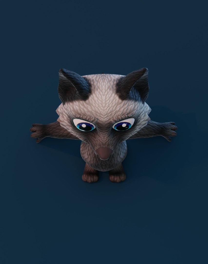 Cartoon Silver Fox 3D Model 3D Model - TurboSquid 1845819