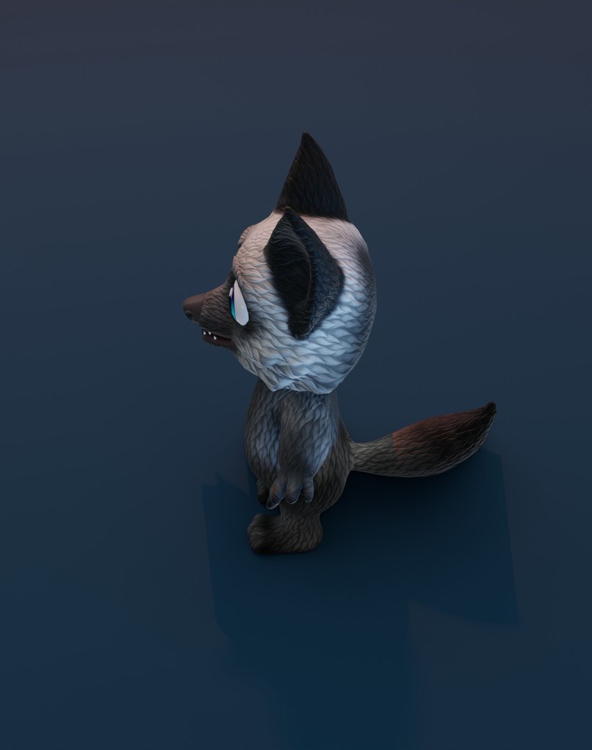 Cartoon Silver Fox 3D Model 3D Model - TurboSquid 1845819