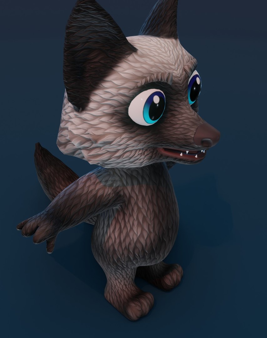 Cartoon Silver Fox 3D Model 3D Model - TurboSquid 1845819