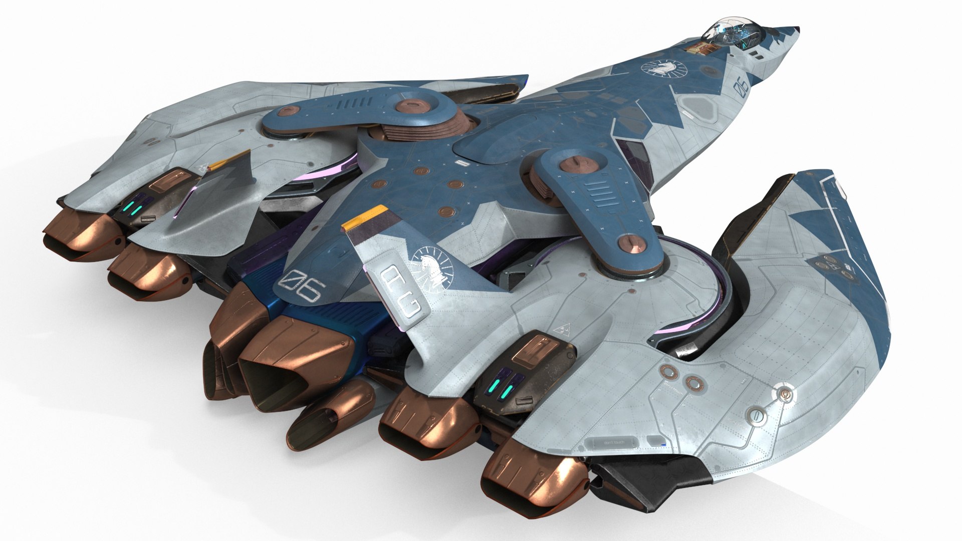 Sci Fi Fighter In Flight 3D Model - TurboSquid 2283311