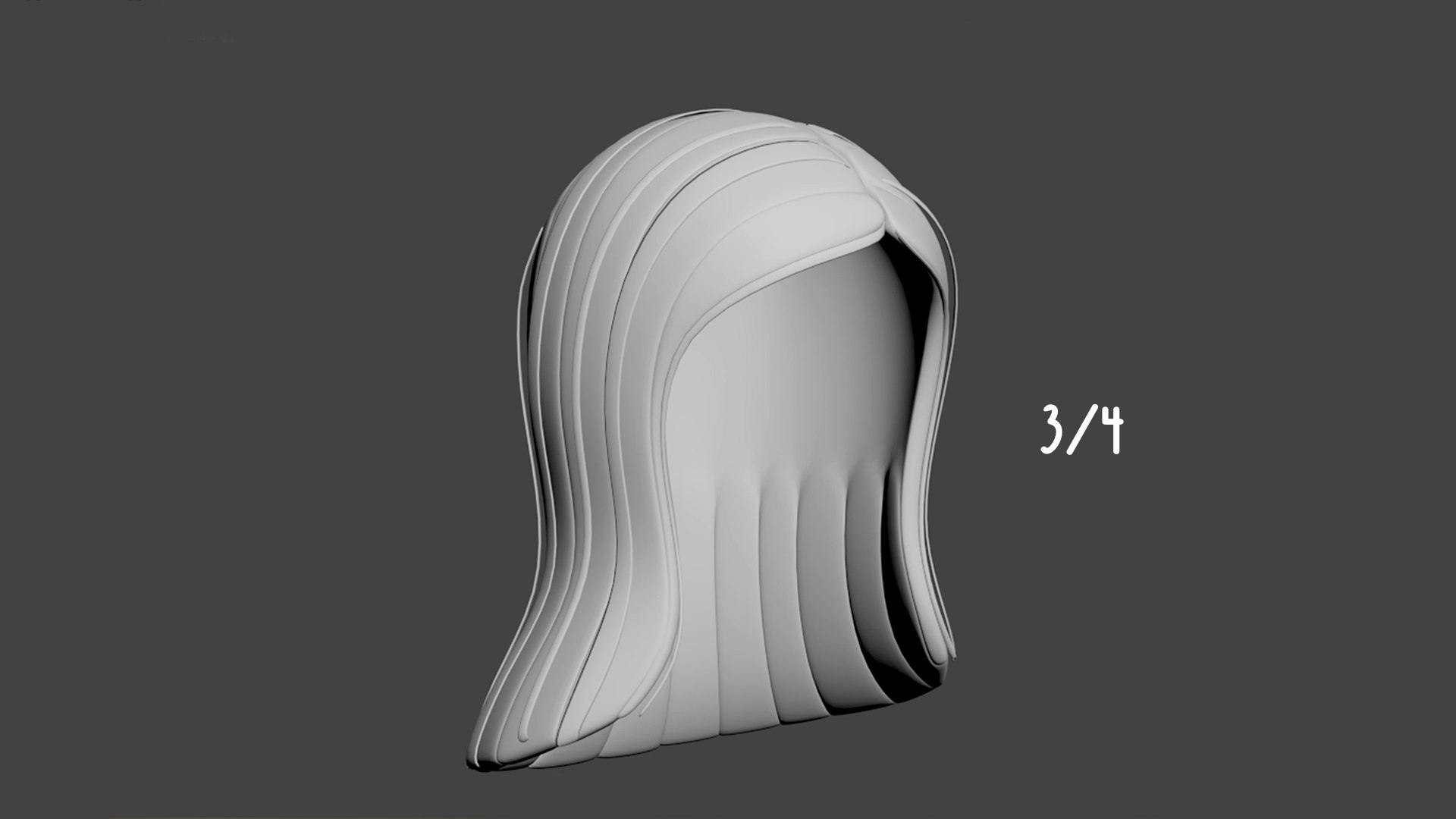 3D Model Medium Hair - TurboSquid 2015494