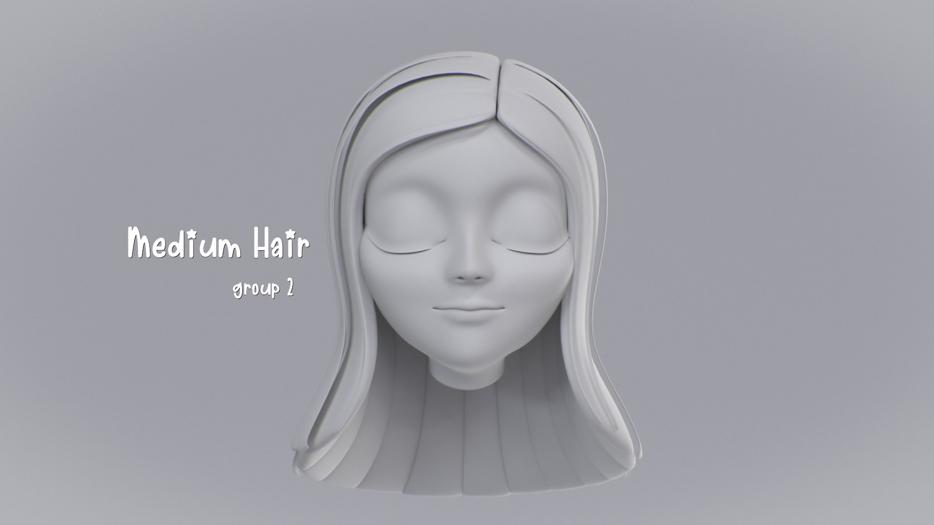 3D Model Medium Hair - TurboSquid 2015494