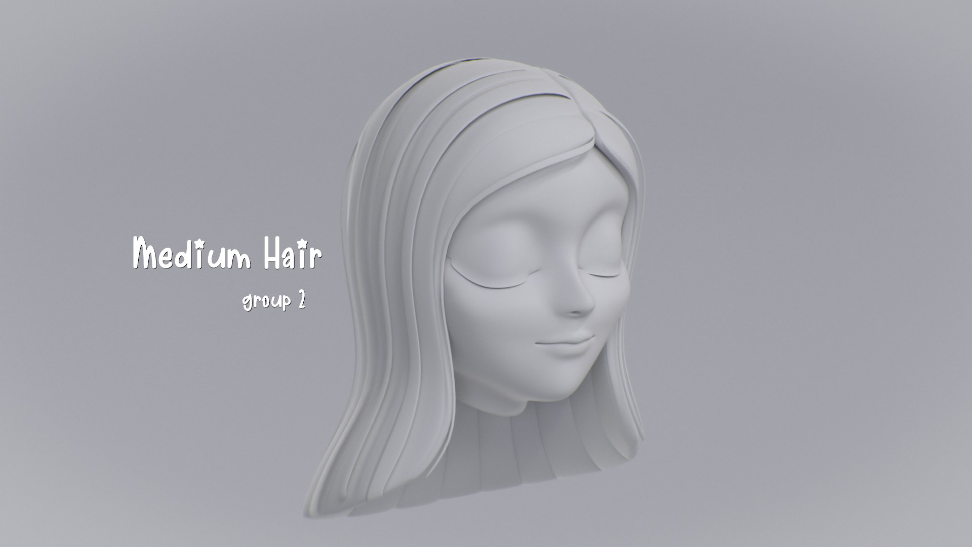 3D Model Medium Hair - TurboSquid 2015494