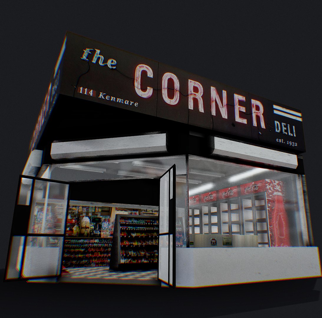 3D Model Corner Store - TurboSquid 1886814