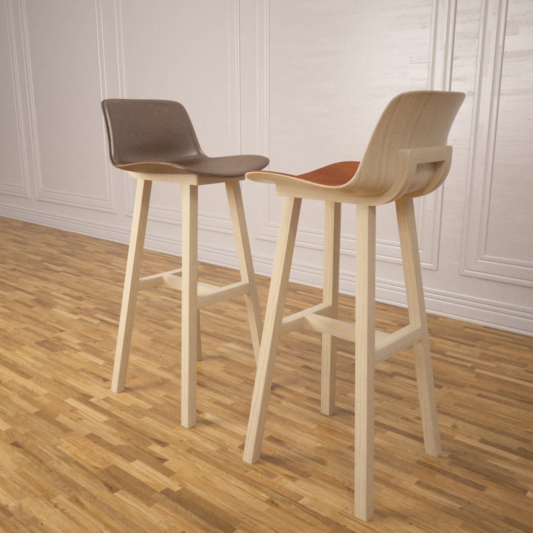 Kuskoa Bar Stool Alki 3ds