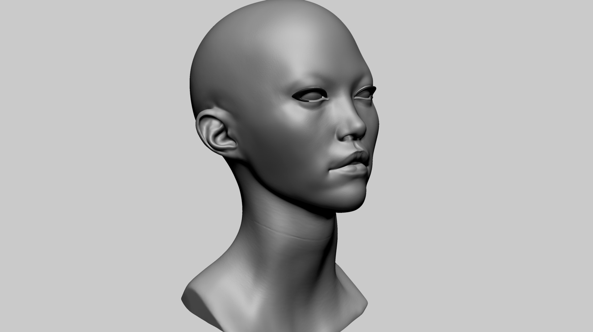 Asian Female Head B 3D Model - TurboSquid 2206343