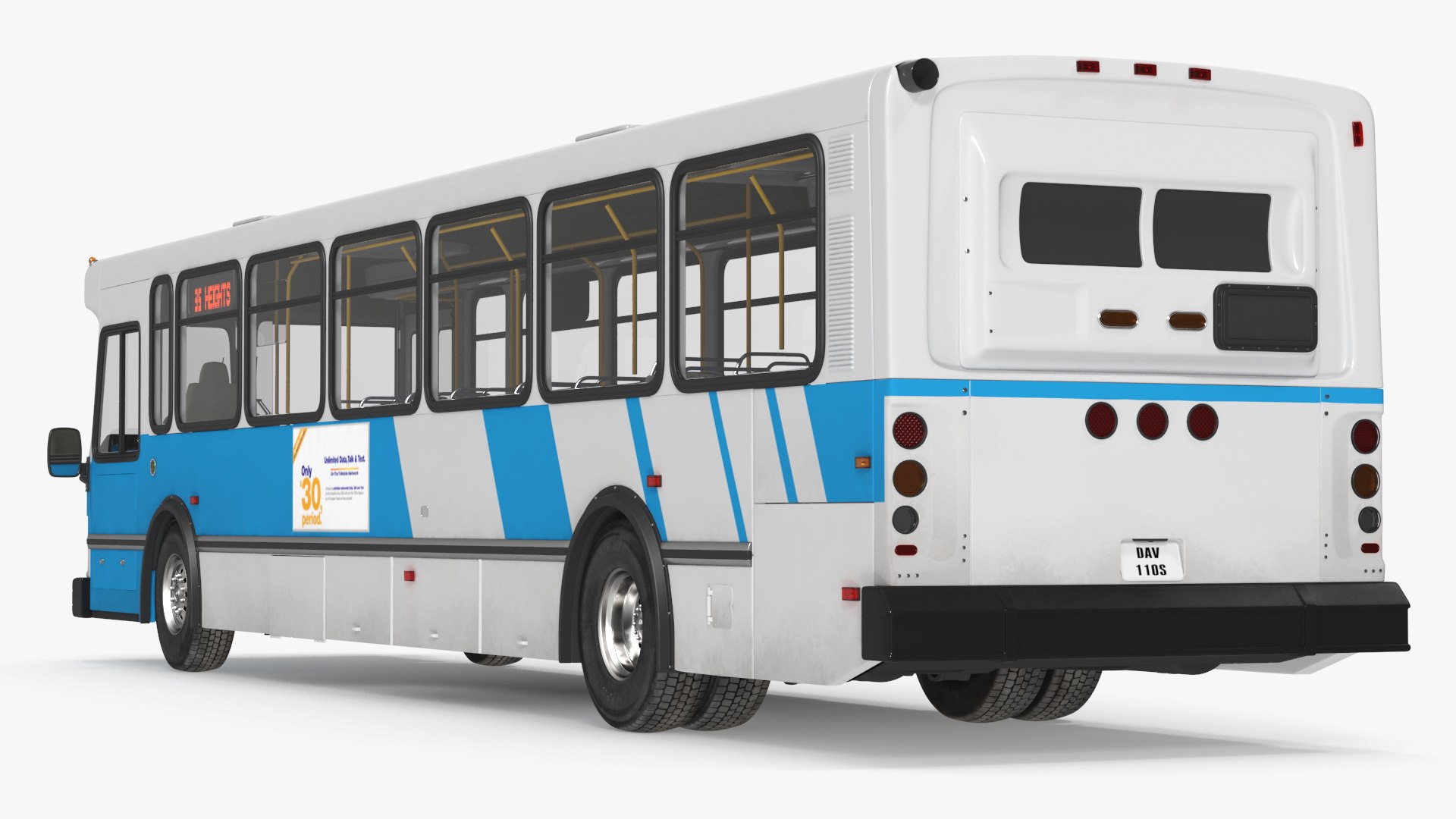 orion v transit bus 3d model