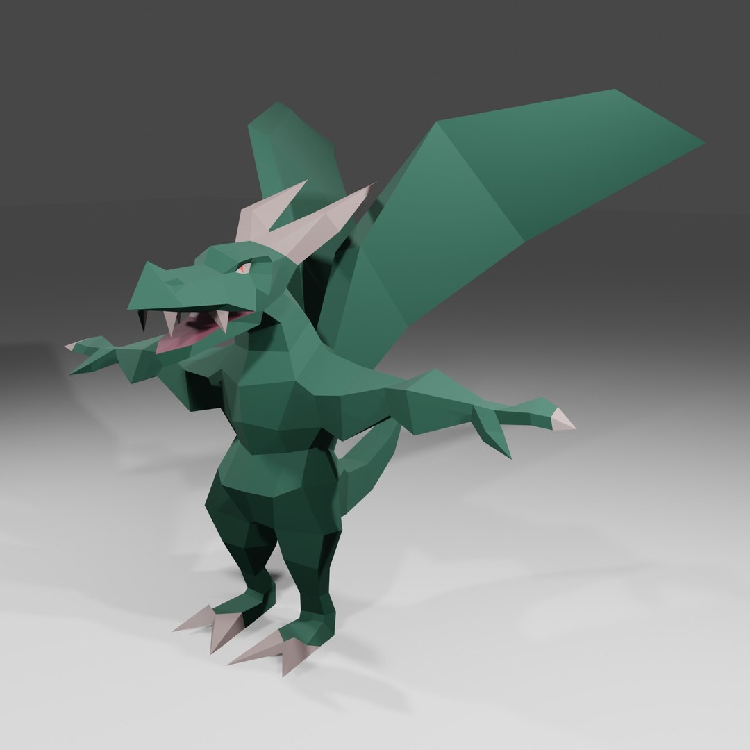 Super Lowpoly Dragonman 01 3D model - TurboSquid 1948365