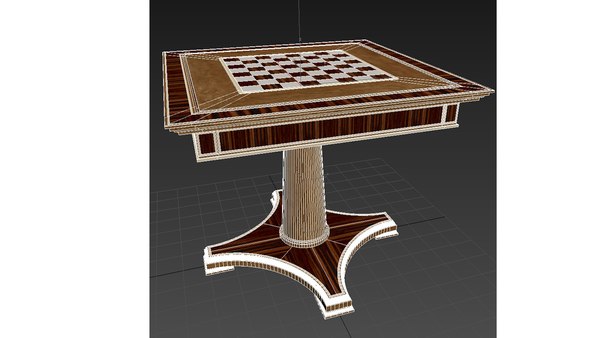 Linley Classic Games Table Chess model - TurboSquid 1936277