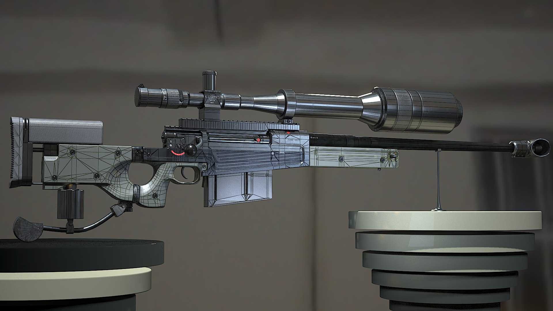 Accuracy International AW50Low Poly Model 3D - TurboSquid 2279721