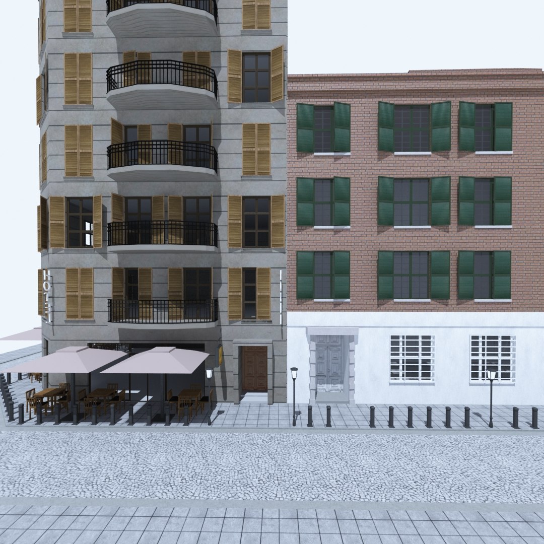 Street 3D Model - TurboSquid 1335289