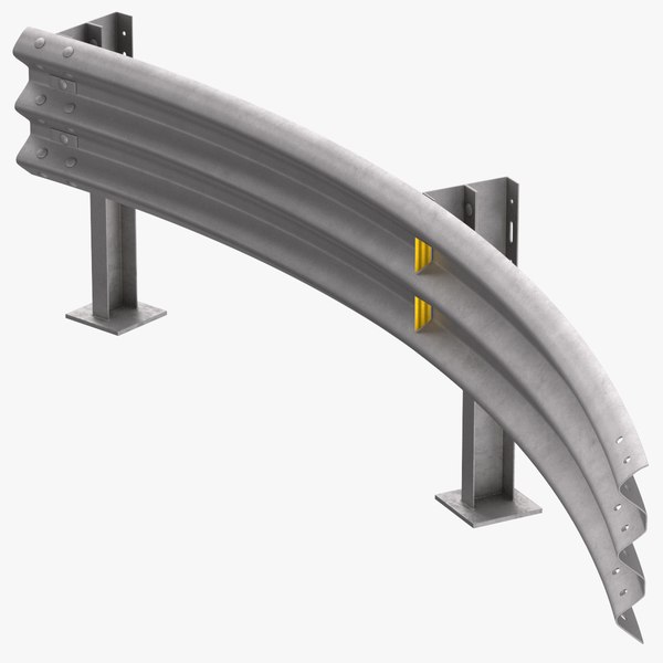 3D Guardrail Thrie Beam Curved L 5m Single - TurboSquid 1925513