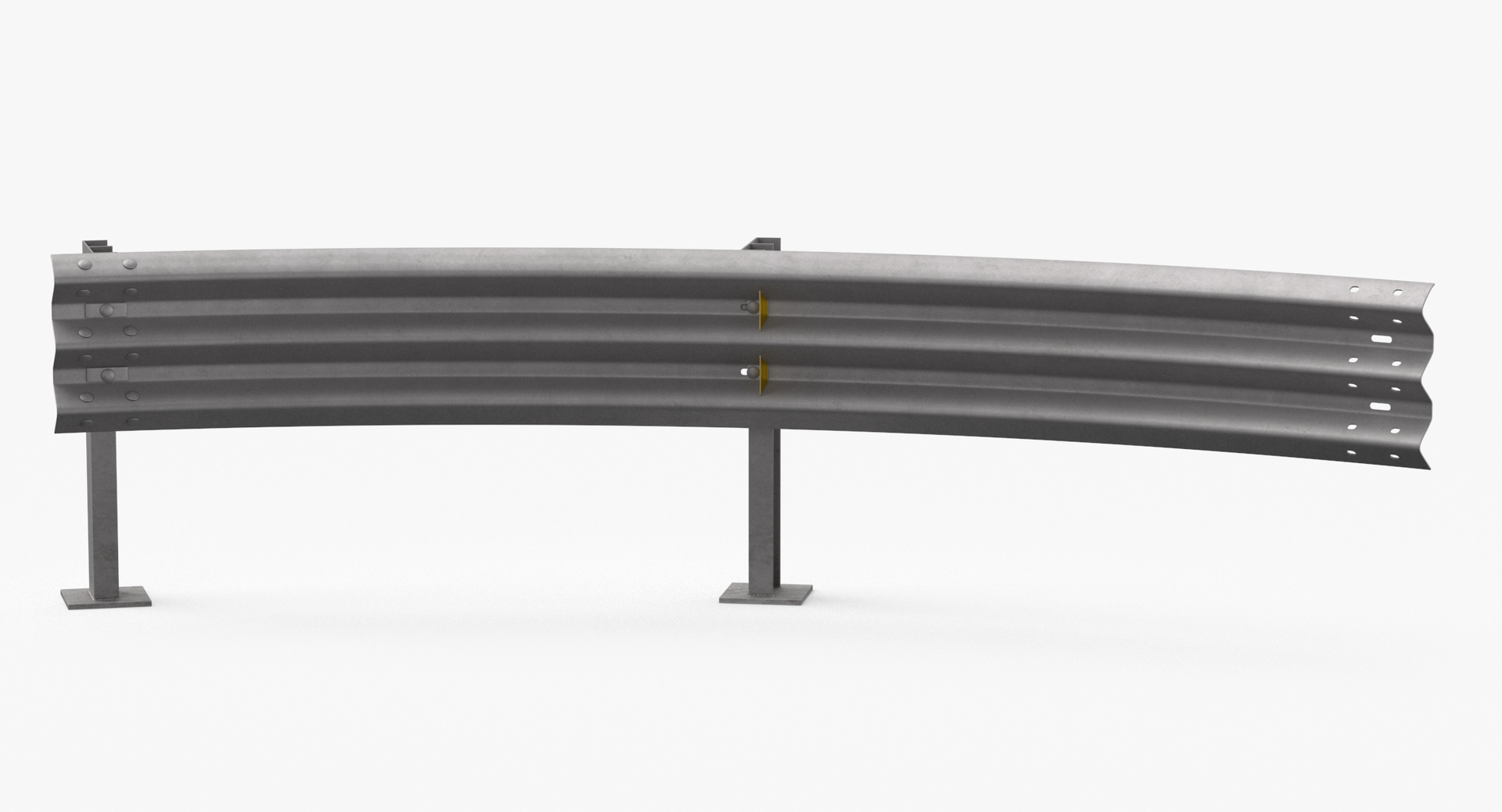 3D Guardrail Thrie Beam Curved L 5m Single - TurboSquid 1925513