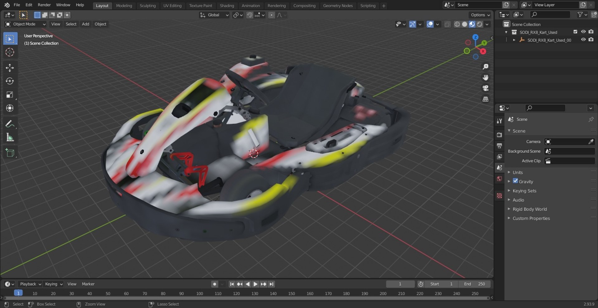 SODI RX8 Kart Used 3D model - TurboSquid 1930137