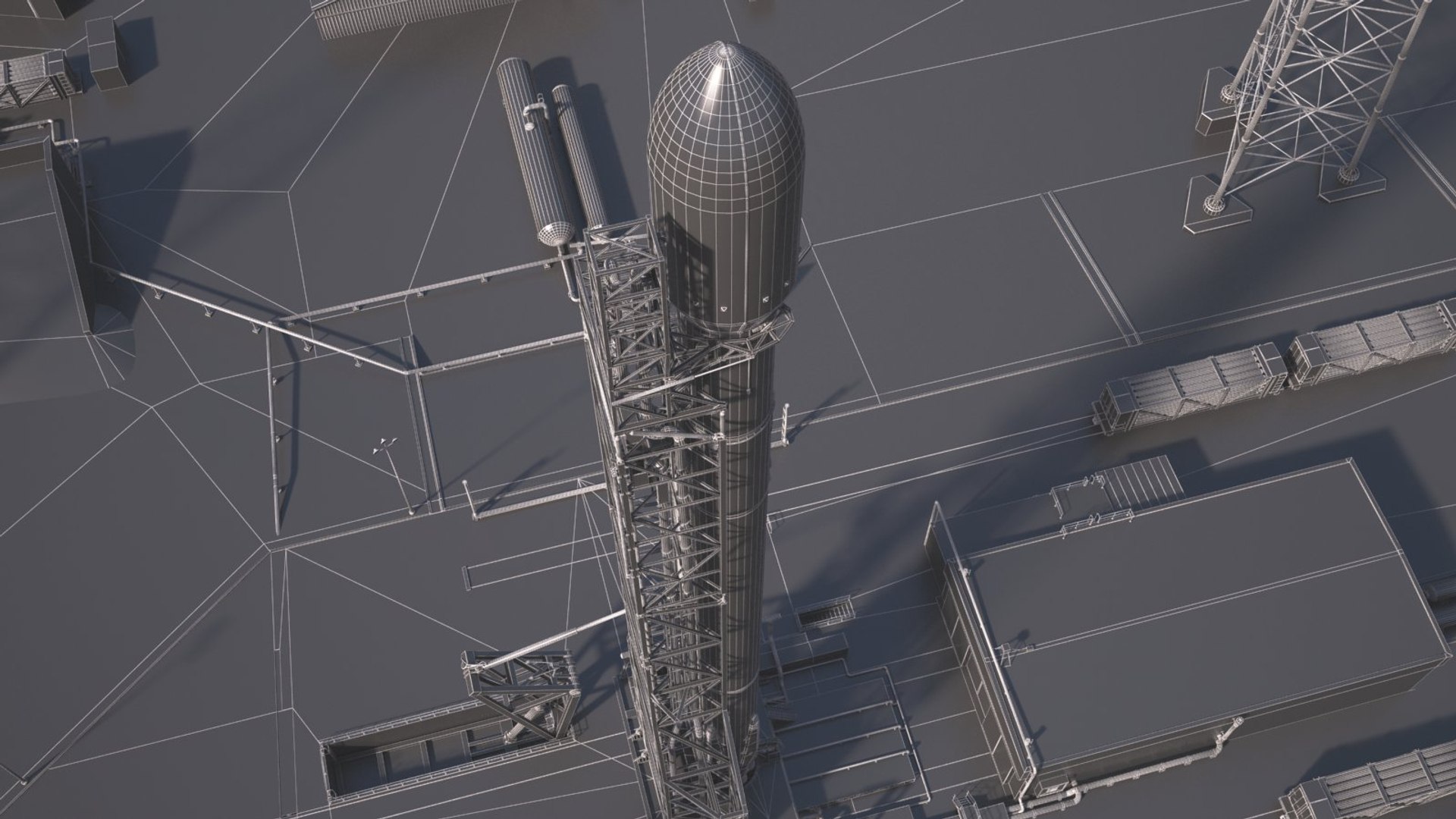 3D launch pad complex - TurboSquid 1313004