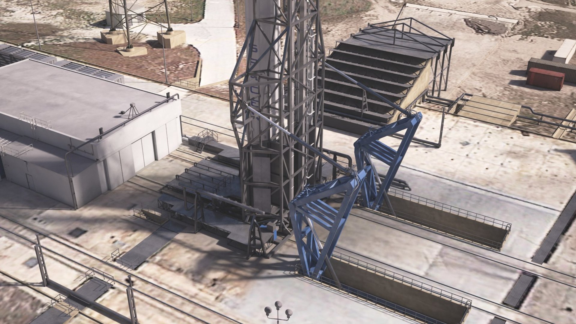 3D Launch Pad Complex - TurboSquid 1313004