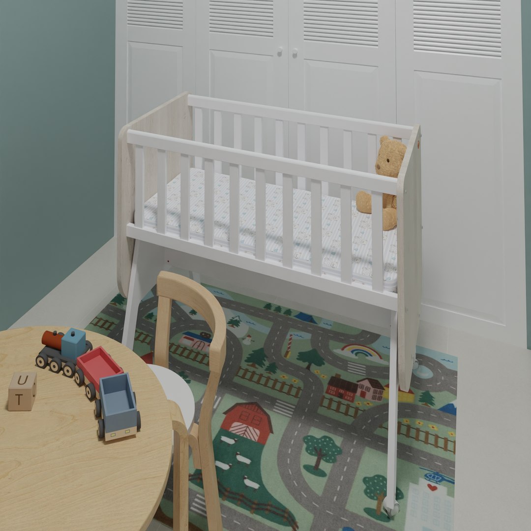 3D Cradle BOORI NEAT ROCKING - TurboSquid 2203405