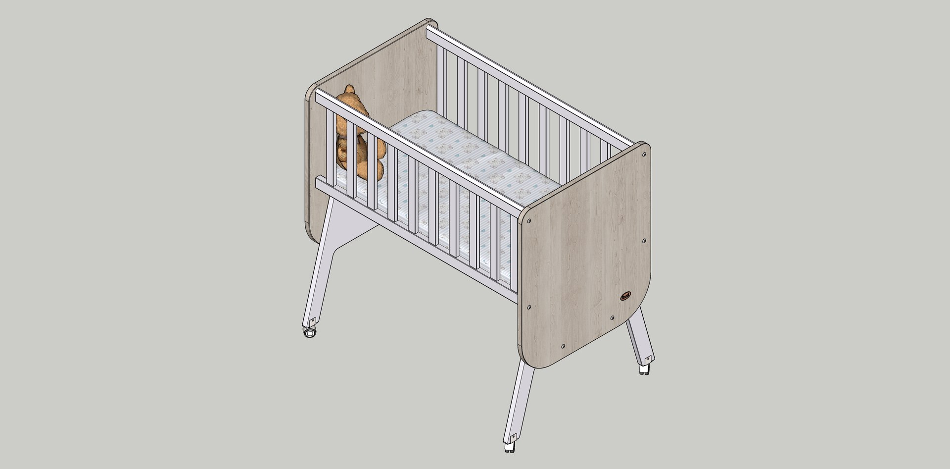 3D Cradle BOORI NEAT ROCKING - TurboSquid 2203405