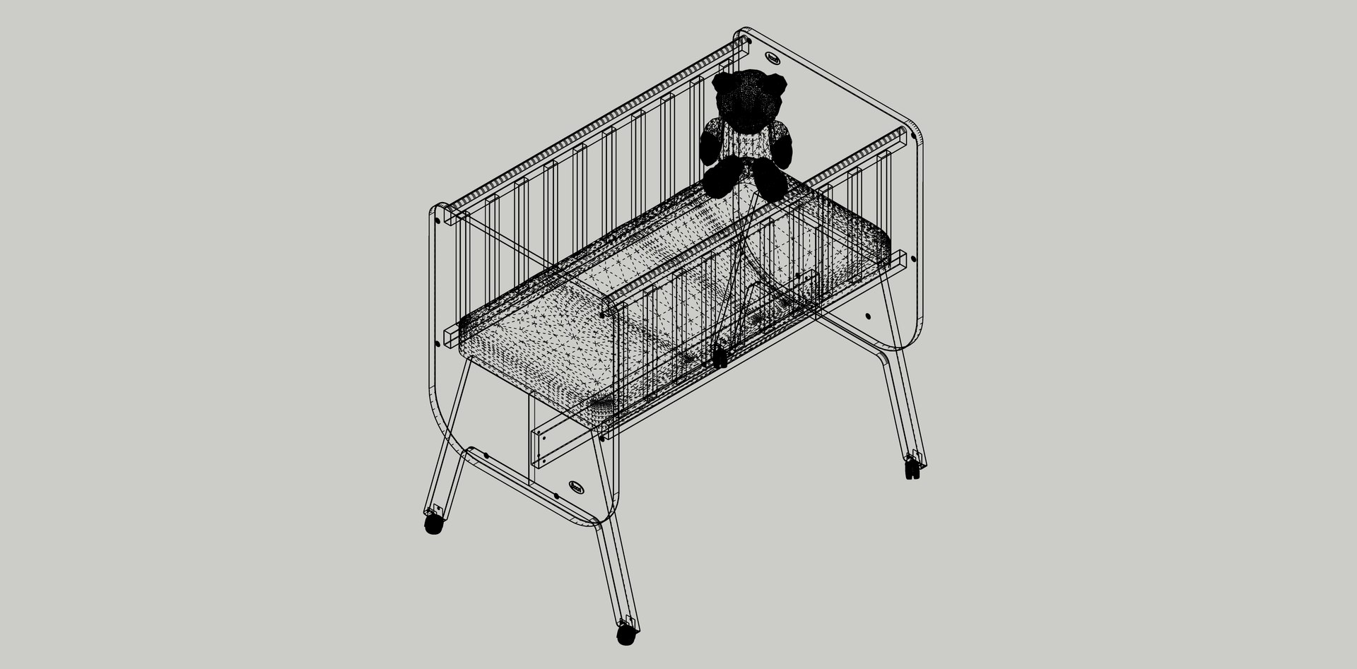 3D Cradle BOORI NEAT ROCKING - TurboSquid 2203405