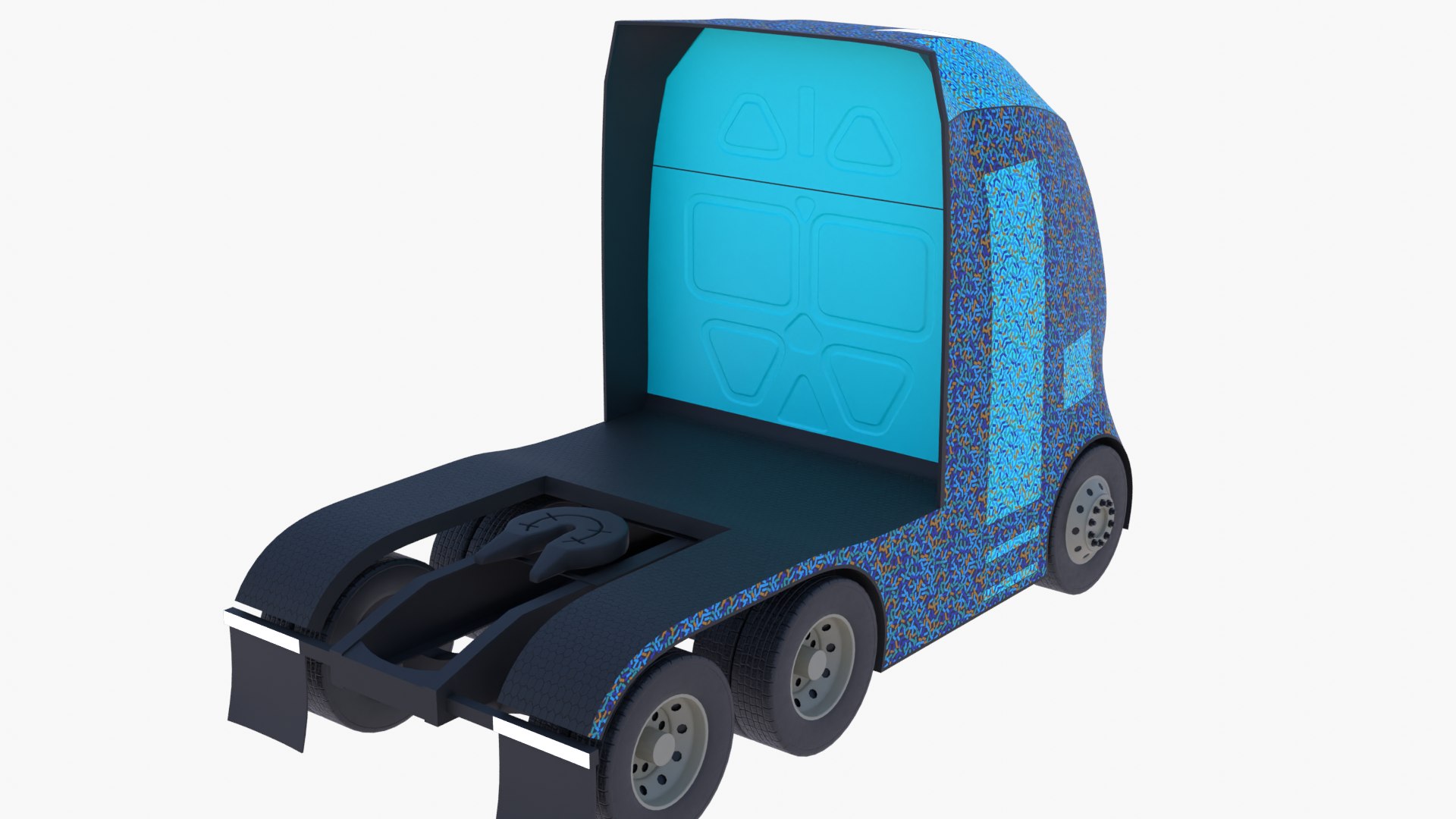 3D Future Semitruck IV PBR - TurboSquid 2281291