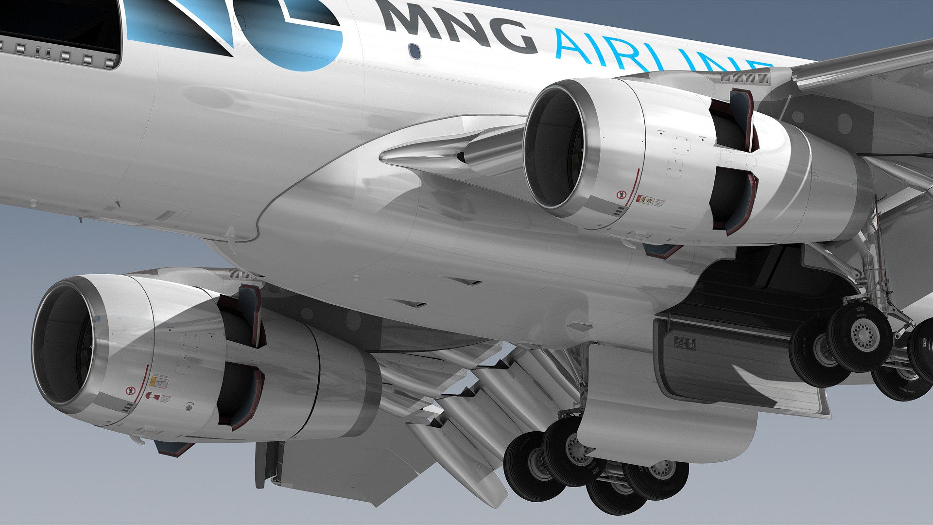 Airbus A330-200F MNG Airlines Model - TurboSquid 2152398