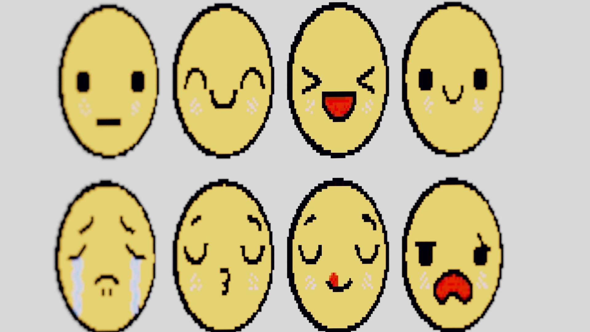 3D Model Pixel Emoji Pack - TurboSquid 1879960