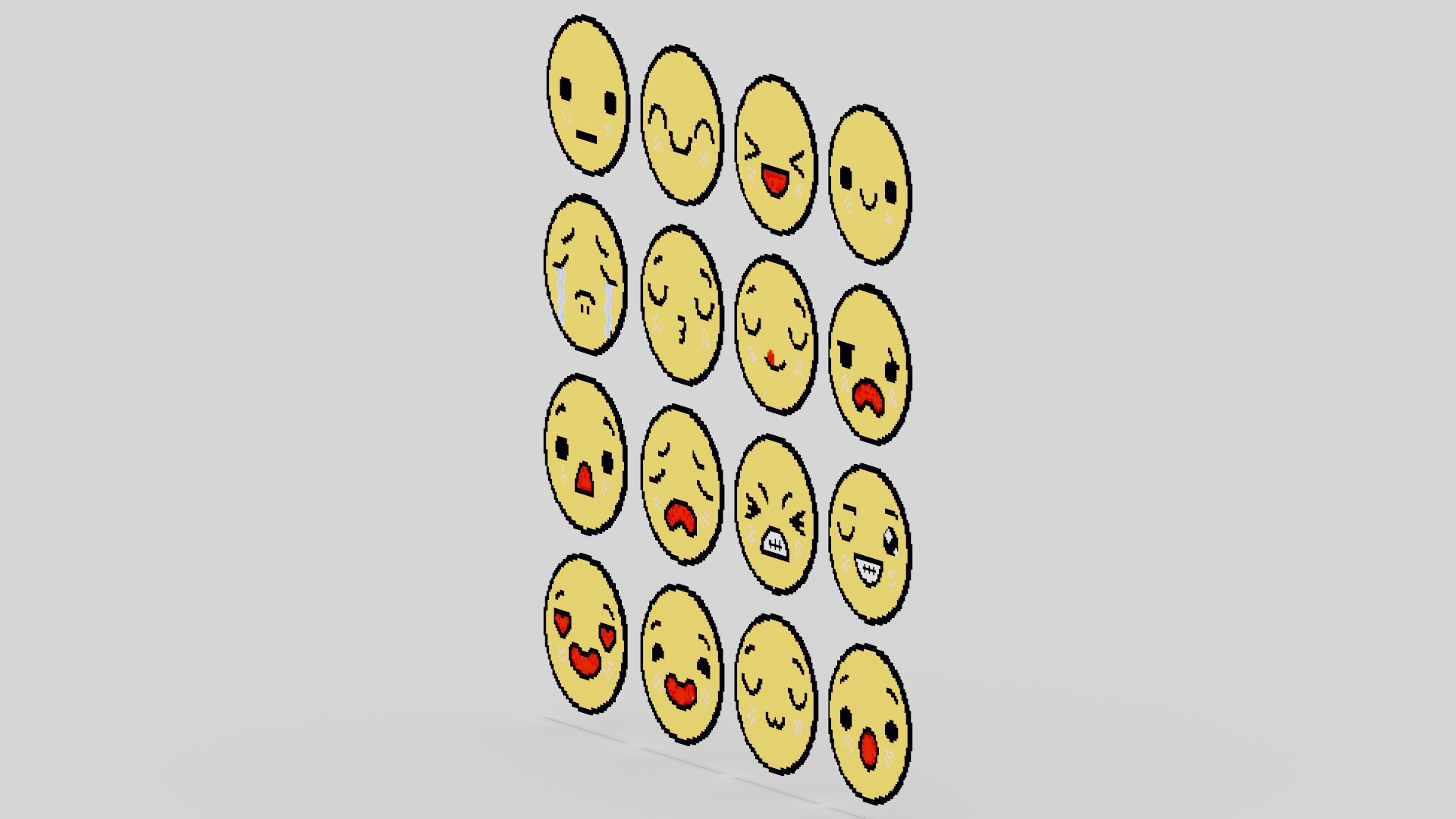 3D Model Pixel Emoji Pack - TurboSquid 1879960