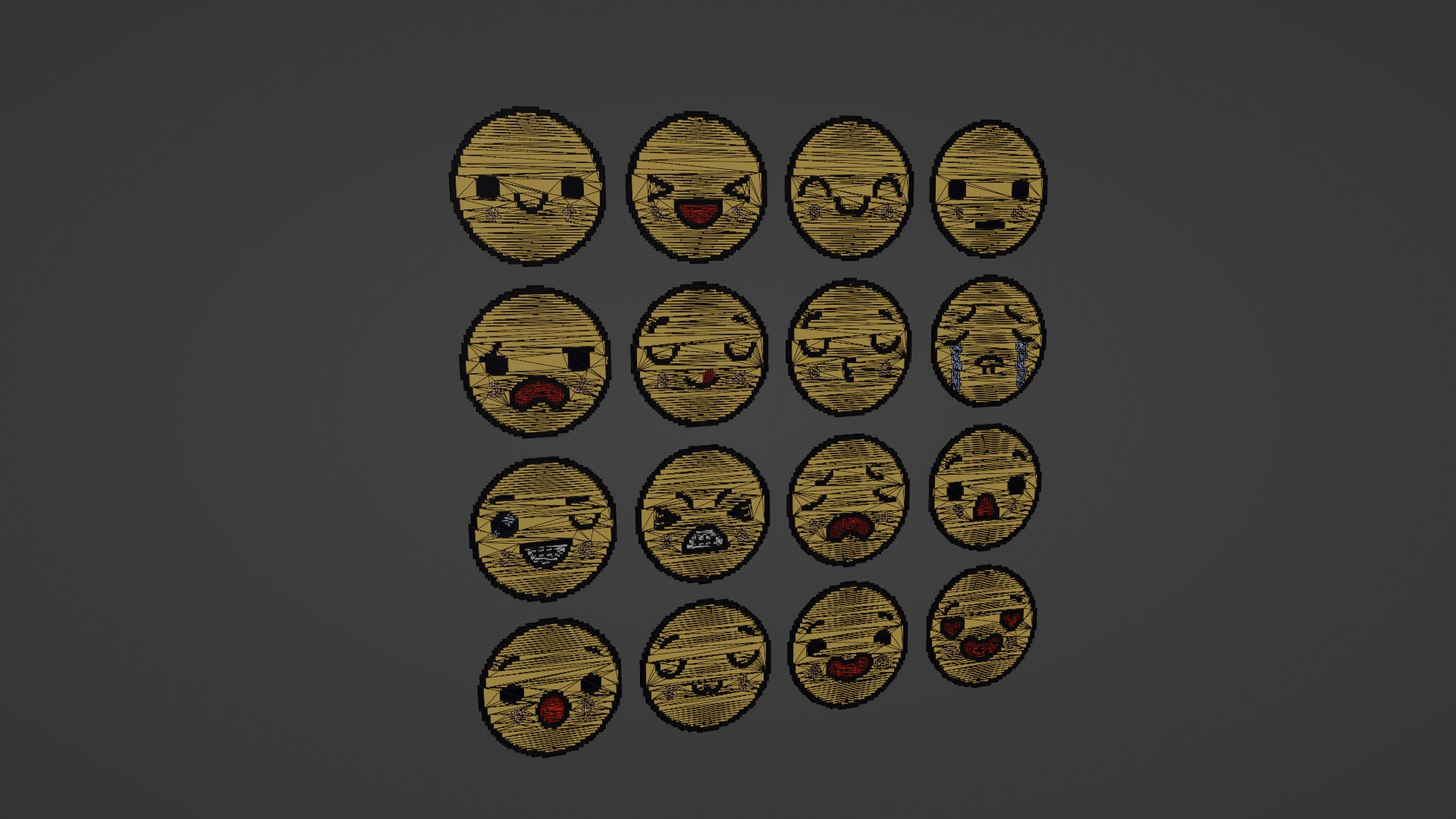 3D Model Pixel Emoji Pack - TurboSquid 1879960