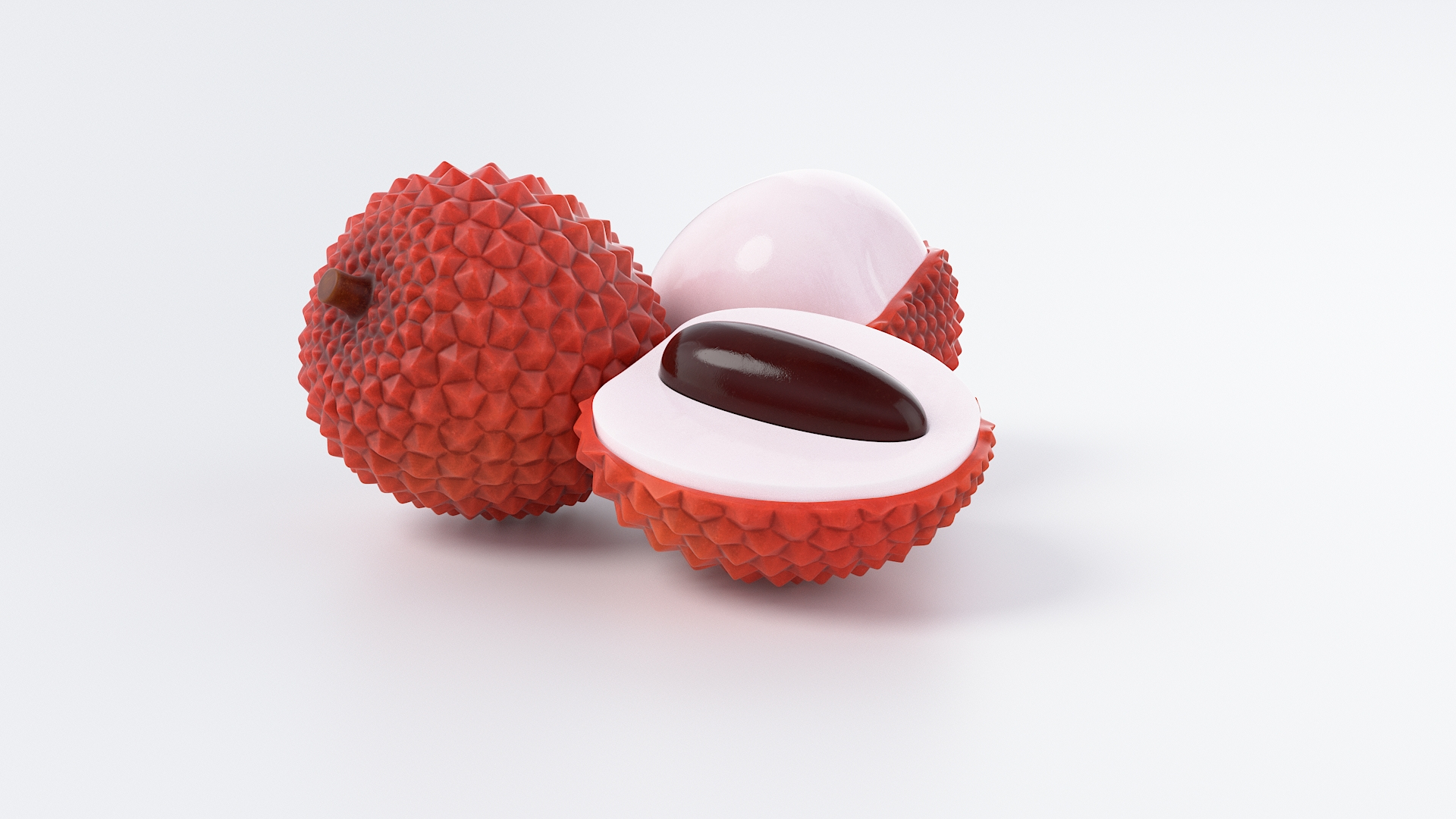 3D Cartoon Lychee Fruit - TurboSquid 2093381