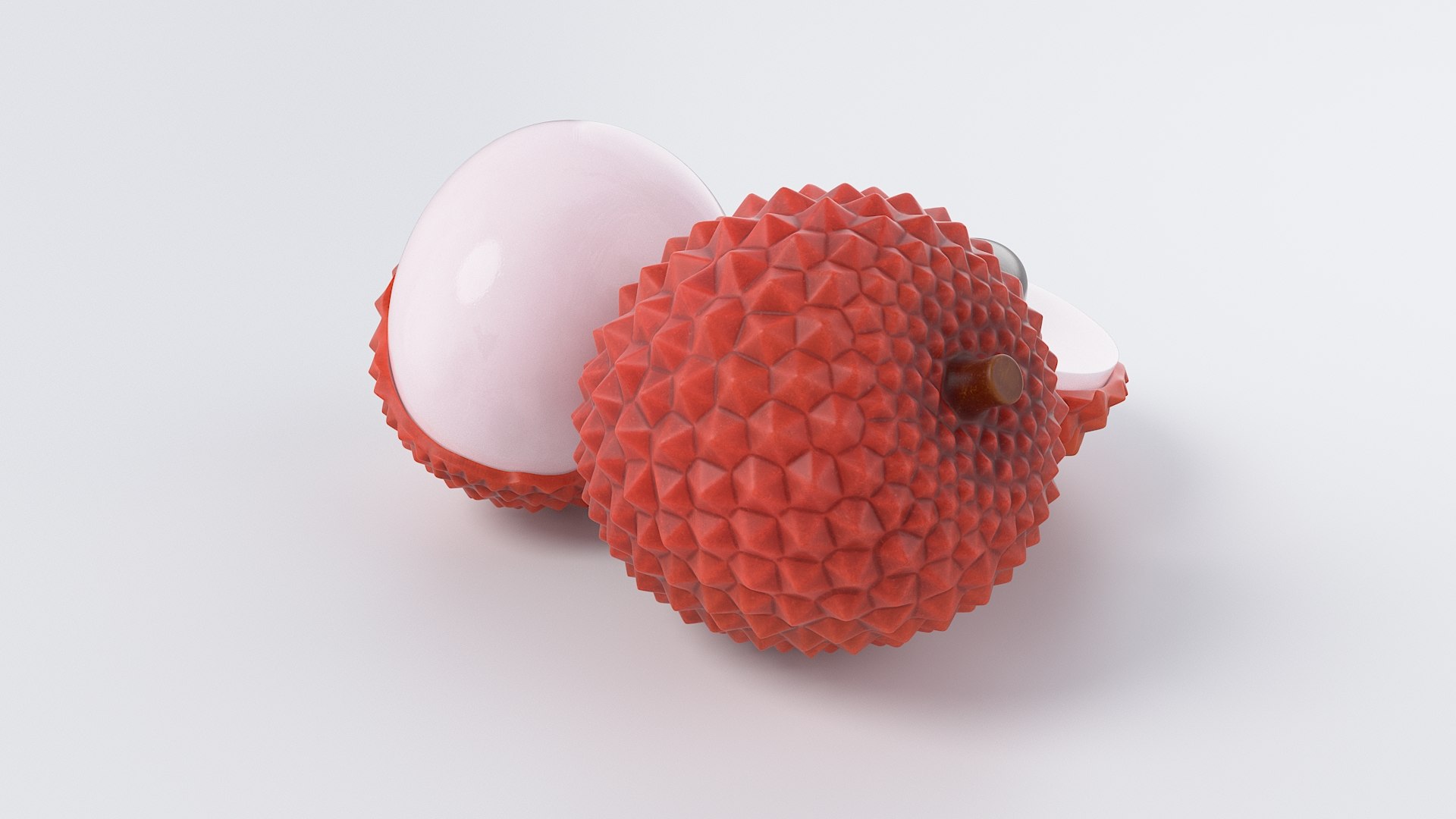 3D Cartoon Lychee Fruit - TurboSquid 2093381