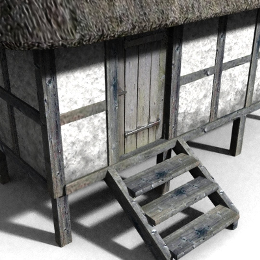 3d Medieval Granary Model