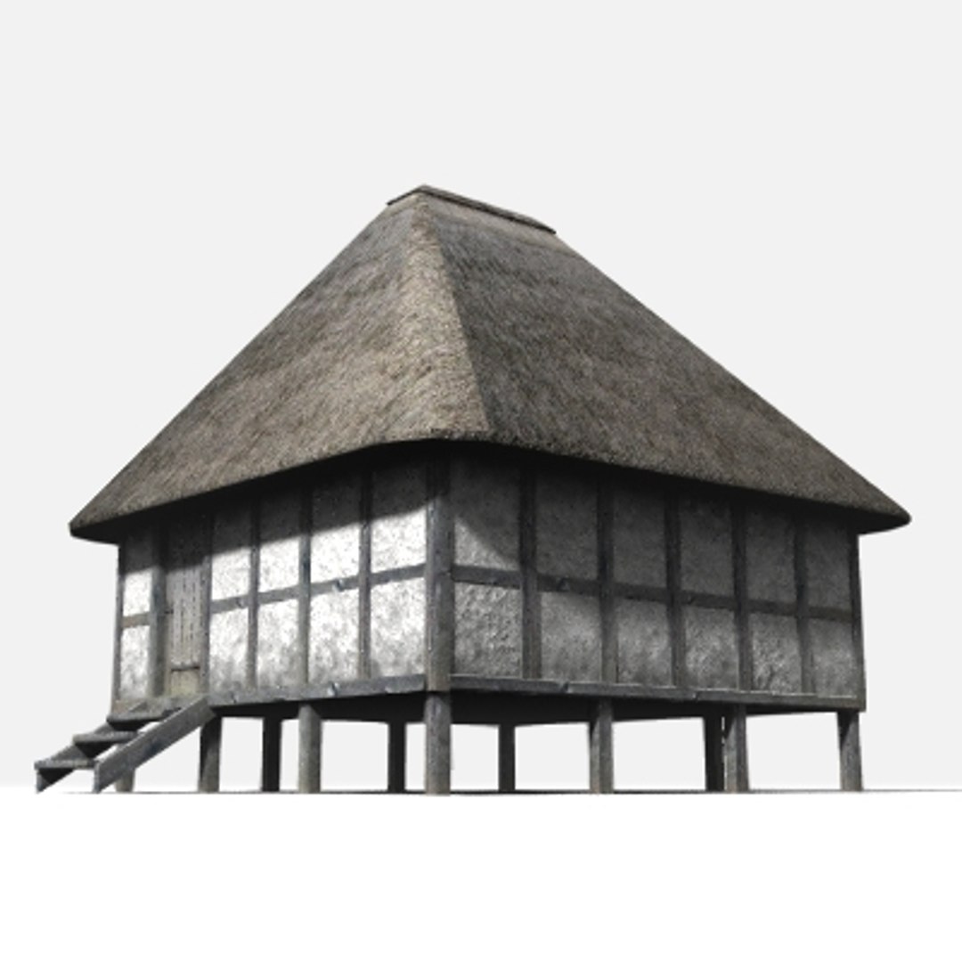 3d Medieval Granary Model