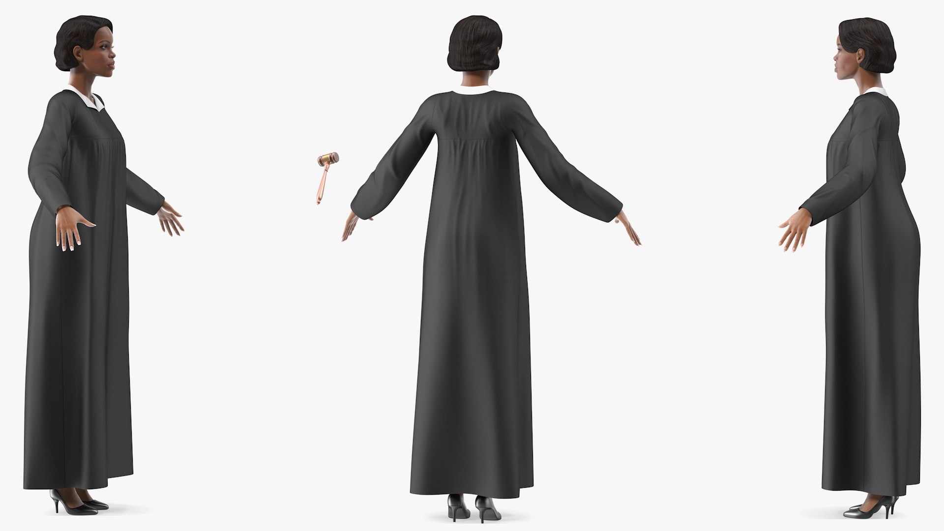 3D Light Skin Judge Woman - TurboSquid 1663174