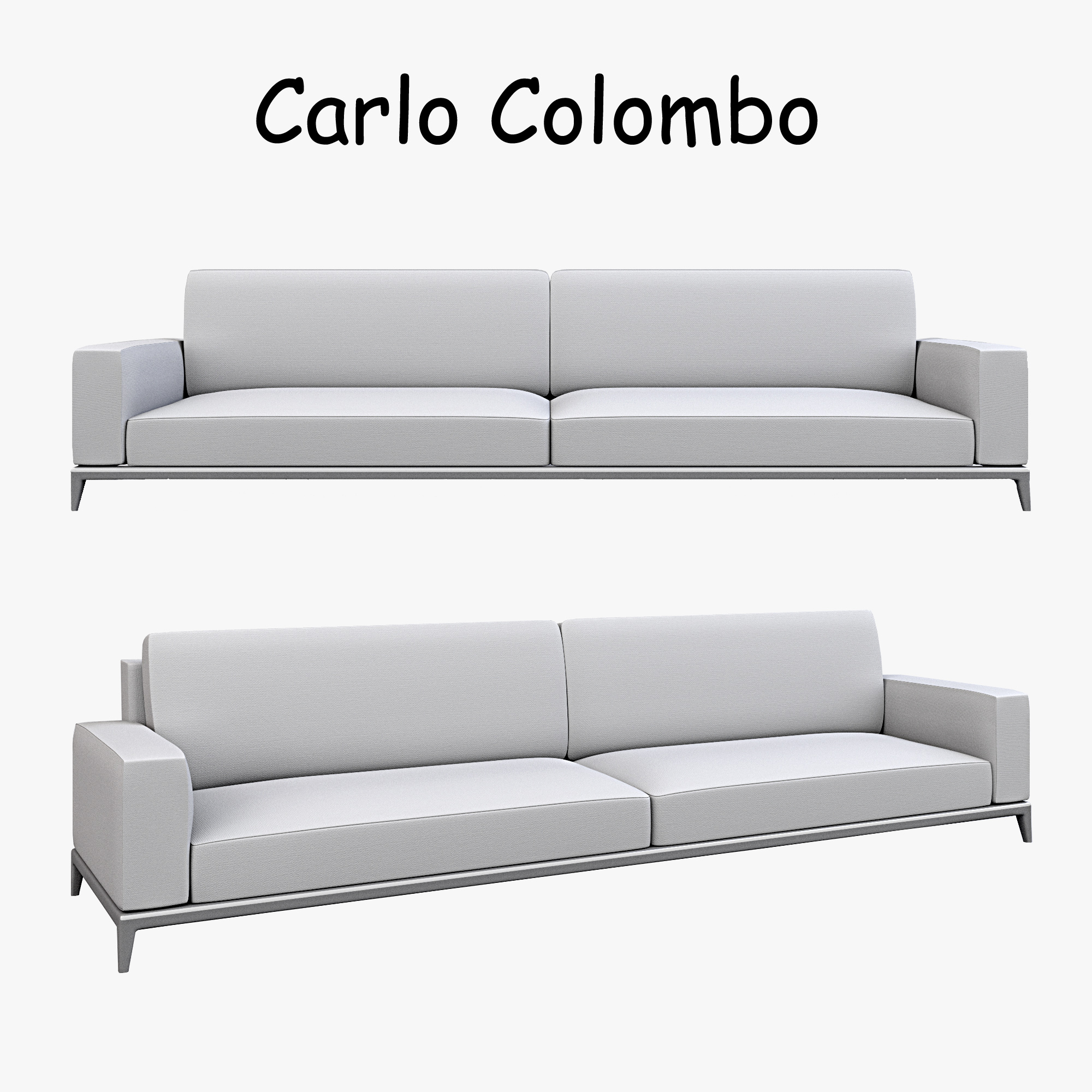 carlo colombo modern sofa 3d model
