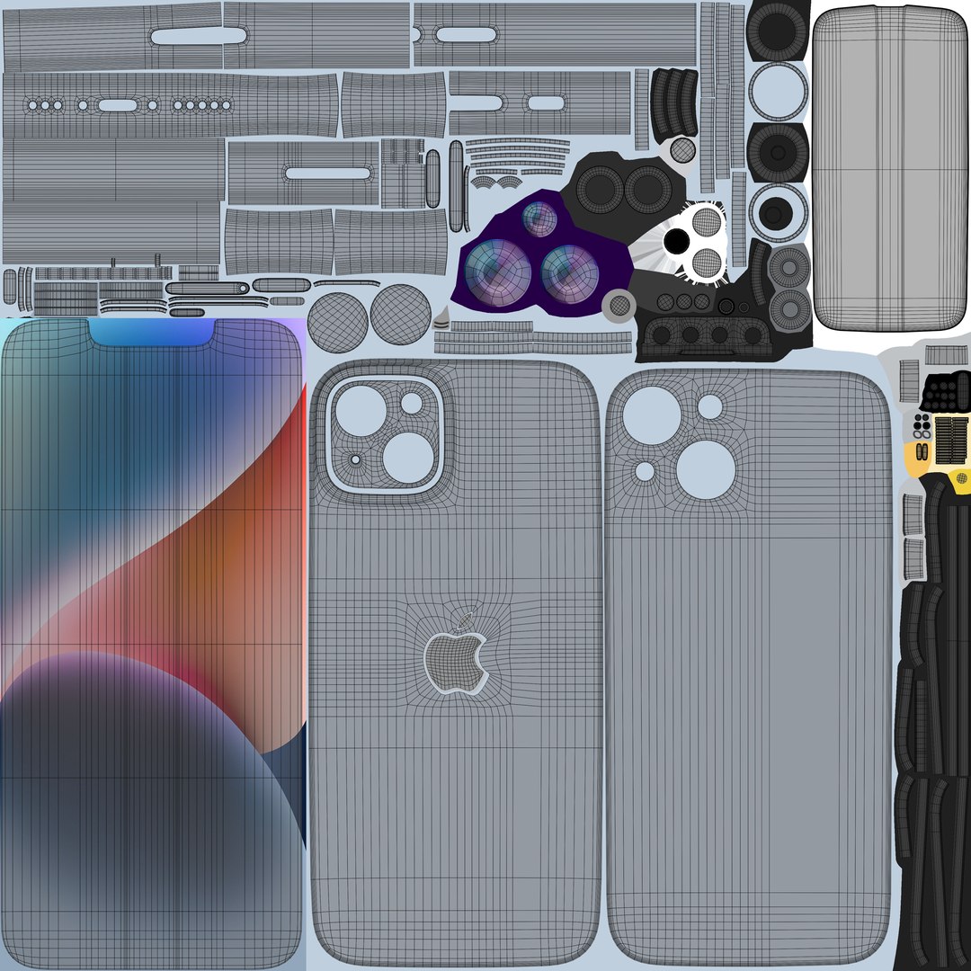 3D IPhone 14 Blue - TurboSquid 1987370