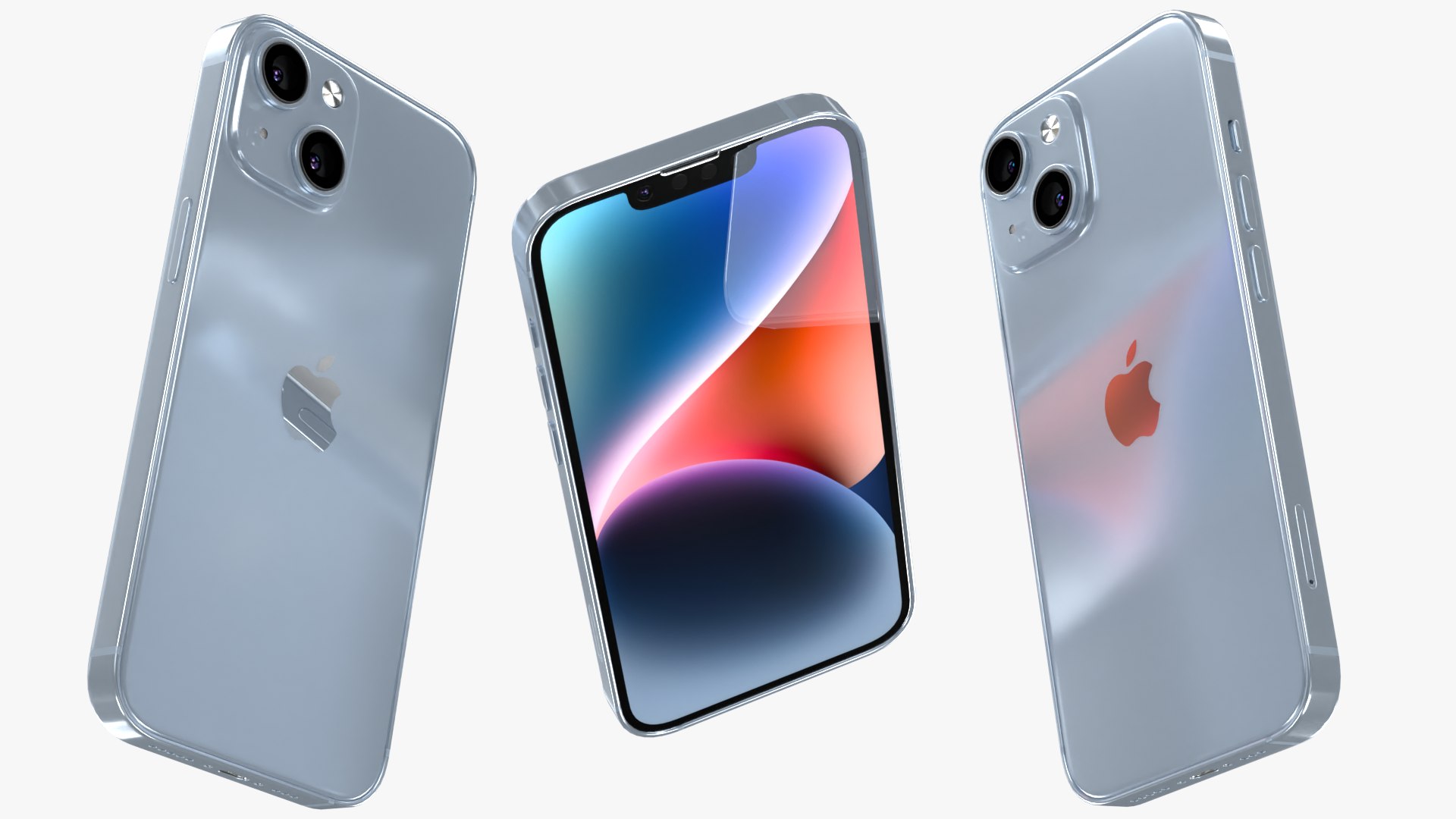 3D IPhone 14 Blue - TurboSquid 1987370