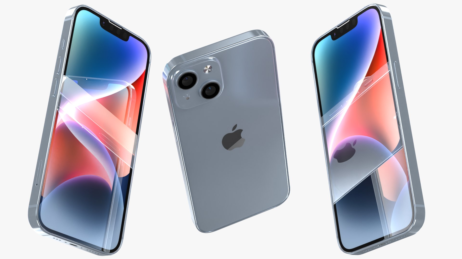 3D IPhone 14 Blue - TurboSquid 1987370