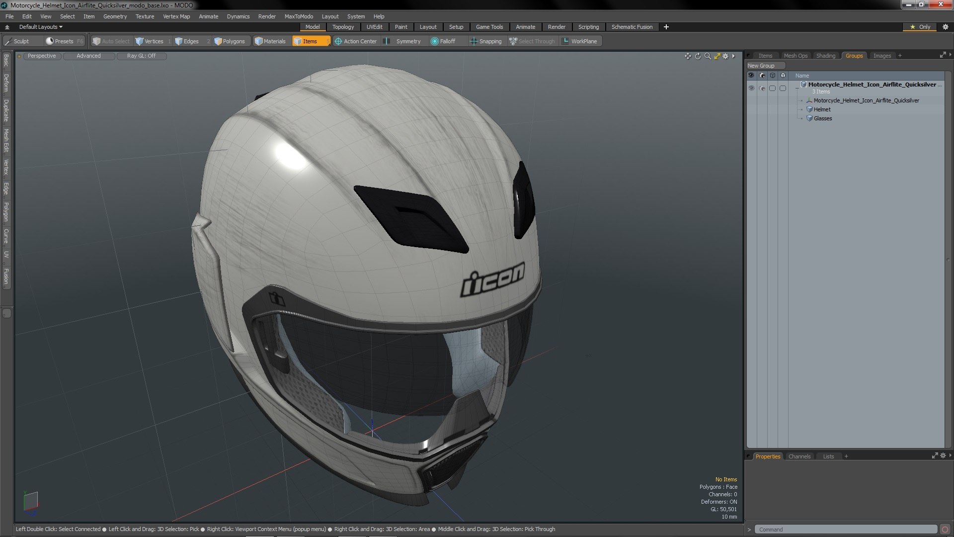 Motorcycle Helmet Icon Airflite Quicksilver 3D Model - TurboSquid 2065666