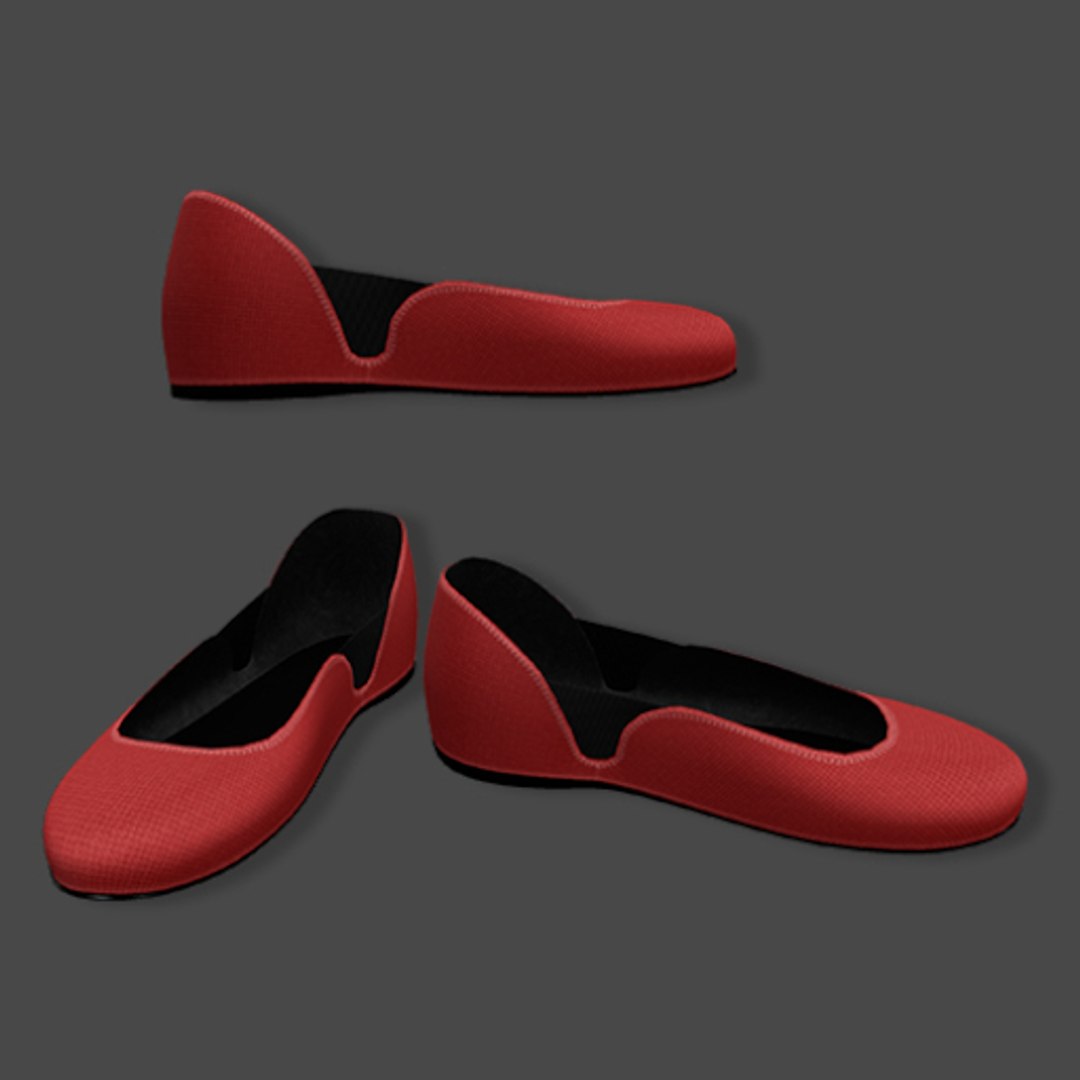 Flats Red 3D Model - TurboSquid 1511271