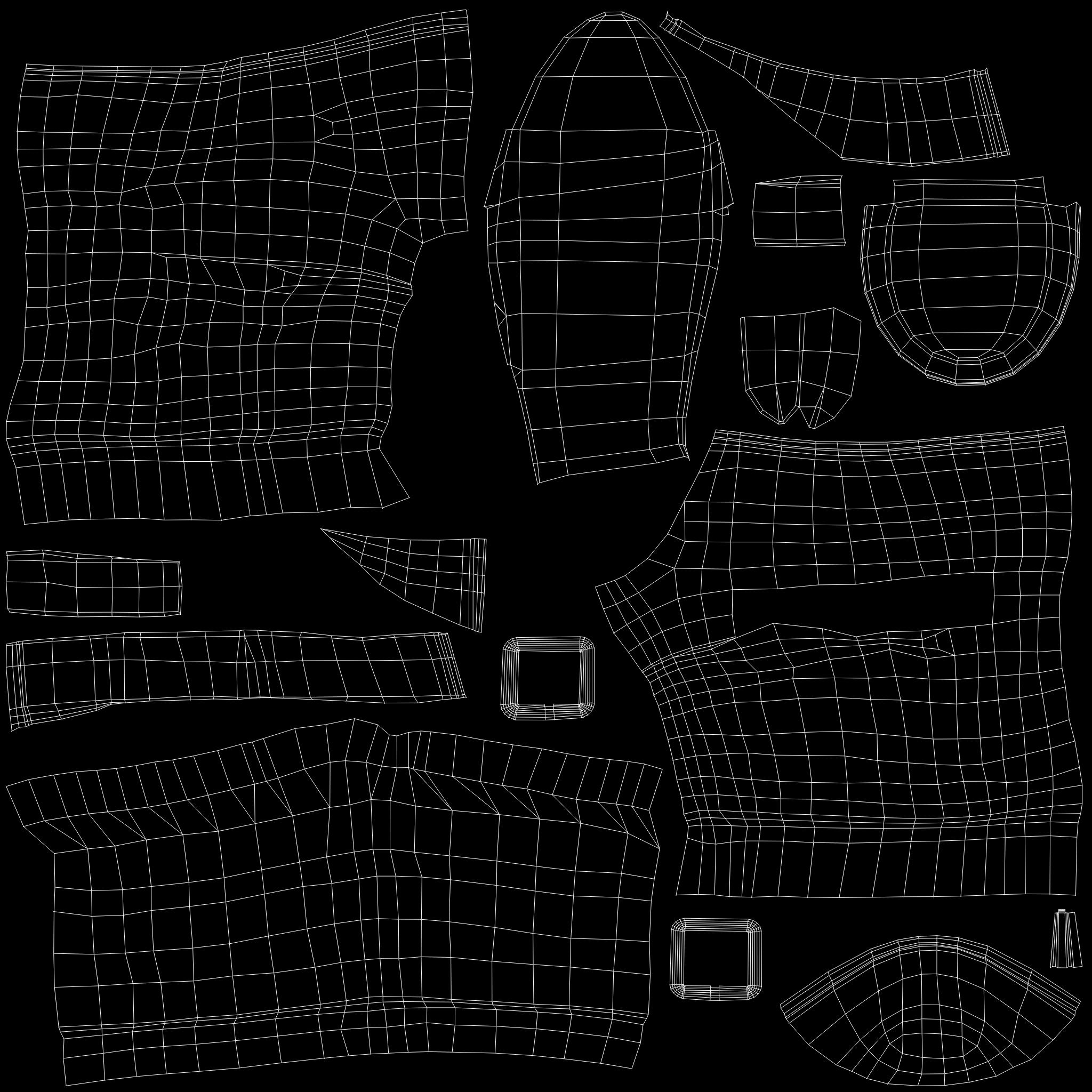 CyberPunk Scarf Tube Top Pants Boots Outfit 3D model - TurboSquid 1872419