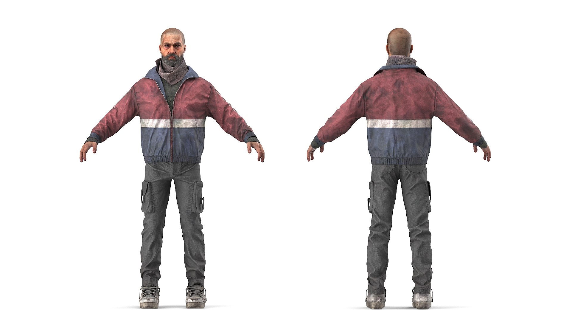 Homeless Man A-Pose 3D Model - TurboSquid 2329698