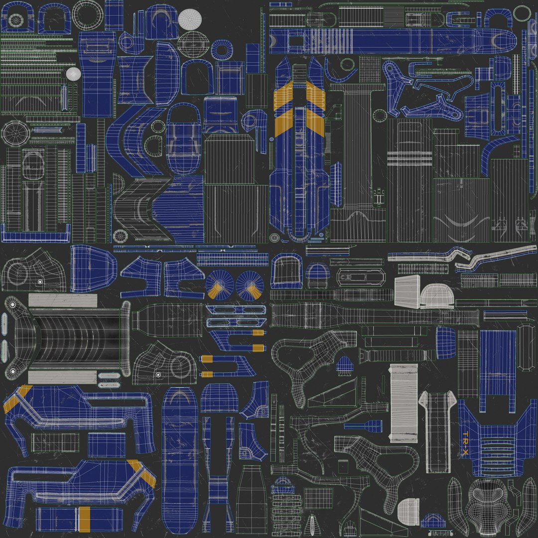 realistic character gun 3d model